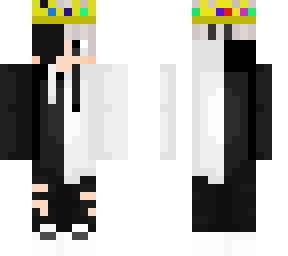 demon with techno crown | Minecraft Skin