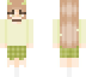 green demon girl~ | Minecraft Skin