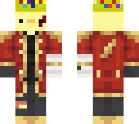 King Duck with Techno crown + scratch | Minecraft Skin