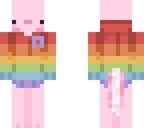rainbow axolotl | Minecraft Skin