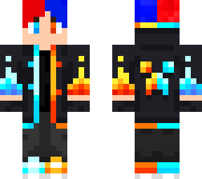 fire and water | Minecraft Skins