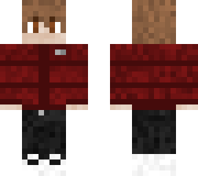 Red North Face Jacket Boy | Minecraft Skin