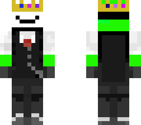 dream with techno crown | Minecraft Skin