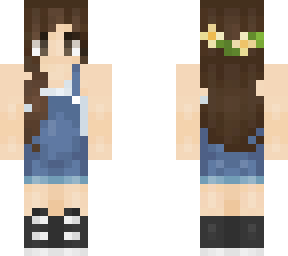 Short Overalls Tank Top Girl | Minecraft Skin