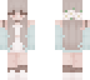 Flower Crown Girl Minecraft Skins