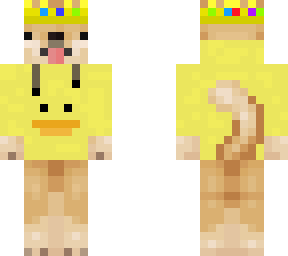 Shiba in Duck Hoodie Techno Tribute | Minecraft Skin