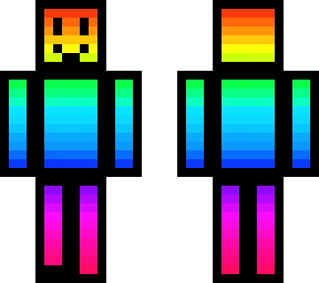 rainbow outline black outline | Minecraft Skins