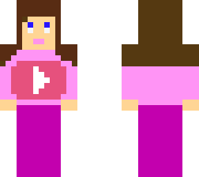 youtuber girl pink yt bule eyes | Minecraft Skins