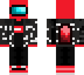 among us drip red | Minecraft Skin