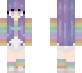 rainbow and white | Minecraft Skin