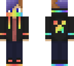 rainbow blurple gamer | Minecraft Skin