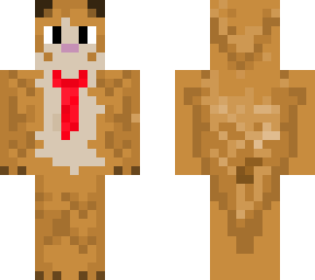 Hamster con corbata roja | Minecraft Skin