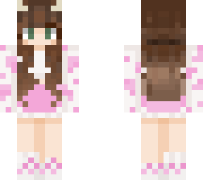 Pink cow girl skin by Francake | Minecraft Skin