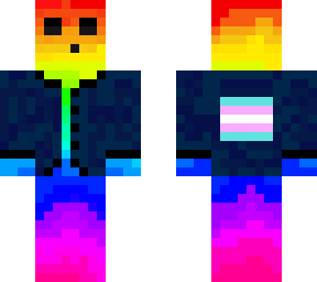 Rainbow slime Trans Pride | Minecraft Skin
