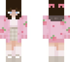 strawberry preppy | Minecraft Skins