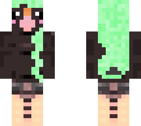 broccoliqueso green hair | Minecraft Skin