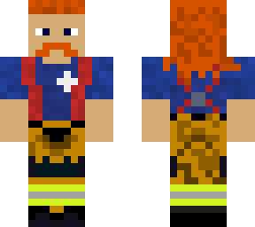 Mullet Firefighter | Minecraft Skin
