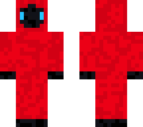 red and black skin with blue eyes | Minecraft Skin