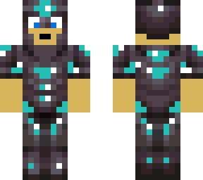 Shadow + Blue armor | Minecraft Skin
