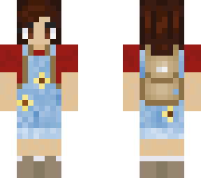 overalls girl/enby | Minecraft Skin