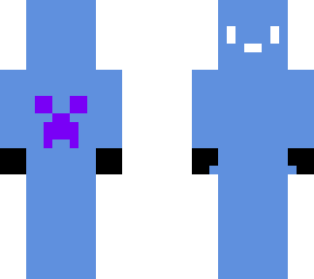 Blue derpy creeper back skin | Minecraft Skin