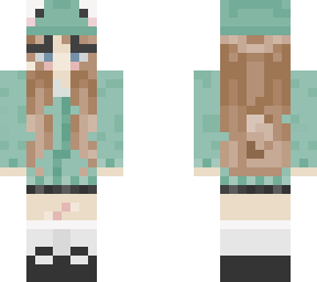 Cute Anime Frog Aesthetic Girl Minecraft Skins