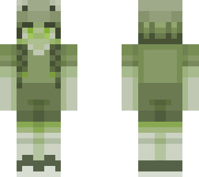 Cute Frog Girl Minecraft Skins