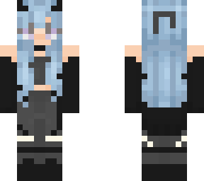 Blue Goth Cornflower Eyes | Minecraft Skin