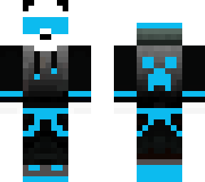 Cool Blue Panda | Minecraft Skin