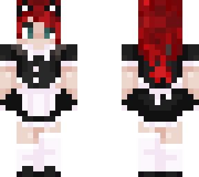 Red hair maid outfit | Minecraft Skin