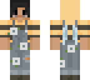 Bee in Overalls w/ Flowers | Minecraft Skin