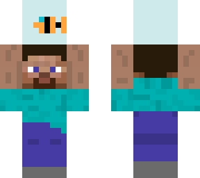 steve holding a tank with a fish | Minecraft Skin