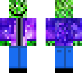 derp creeper in galaxy hoodie with jeans | Minecraft Skin