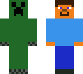 Half Creeper Half Steve | Minecraft Skin