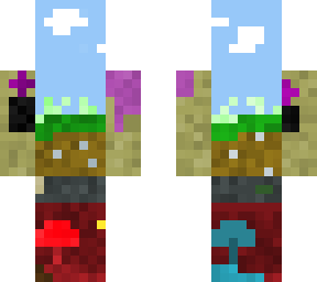 Overworld, Nether, and End | Minecraft Skin