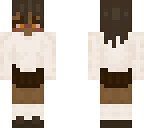 white long sleeve with brown skirt | Minecraft Skin