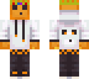 Orange Slime With Crown | Minecraft Skin