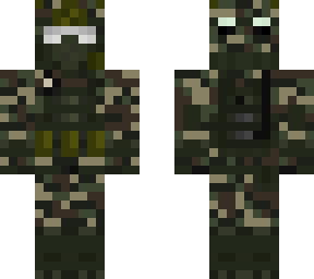 Polesian Army - Soldier w/ Gas Mask & Balaclava Base | Minecraft Skin