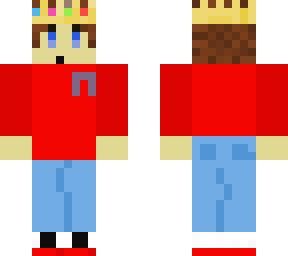 technoblade crown cancer ribbon | Minecraft Skins