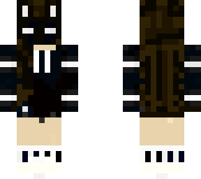 bunny girl with brown hair and mask | Minecraft Skin