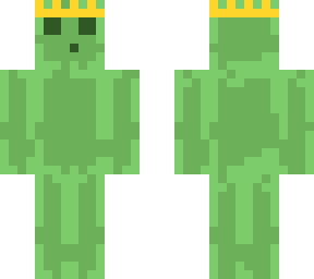 Green slime with crown | Minecraft Skin