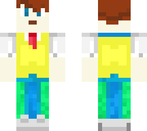 A boy in a colourful vest and pants | Minecraft Skin