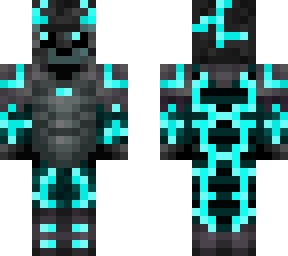 magma blue denki + netherite armor | Minecraft Skin
