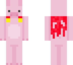 pig with a torn cape on its back | Minecraft Skin