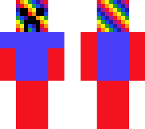 Rainbow Creeper Minecraft Skins