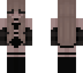 Elf Girl Hair Woman Female Black Clothes Minecraft Skins