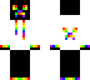 Rainbow Creeper Minecraft Skins