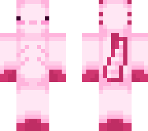 leucistic pink axolotl | Minecraft Skins