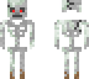 Skelleton with red eyes | Minecraft Skin