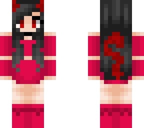 Cute pink devil girl | Minecraft Skin